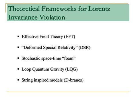 Ppt High Energy Astrophysics Tests Of Lorentz Invariance And Quantum Gravity Models Powerpoint