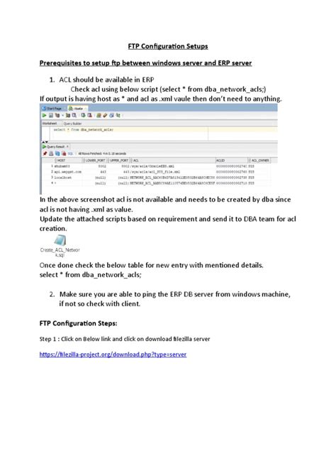 Ftp And Acl Configuration Setups Pdf