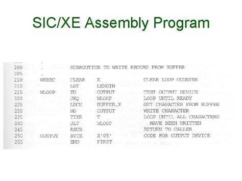 Machinedependent Assembler Features Sicxe Assembler Instruction Formats