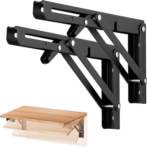 Sixwipe 2 Pack 20 Folding Shelf Brackets Heavy Duty Stainless Steel