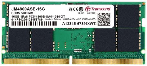 Transcend Jm4800ale Ddr5 4800 Unbuffered Long Dimm