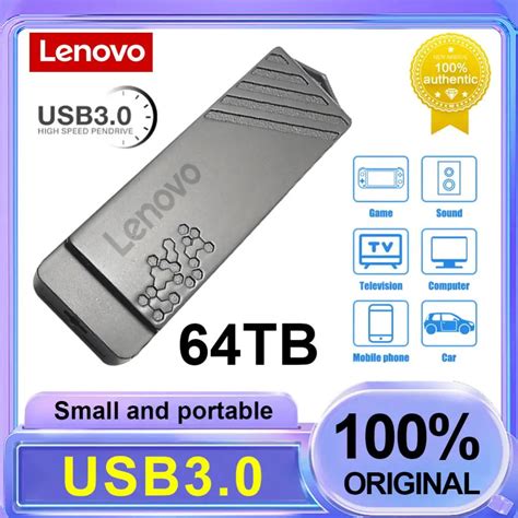 Lenovo USB Flash Drive Pen Drive 64TB 16TB USB 3 0 Pendrive 2TB 4TB Flash Memory
