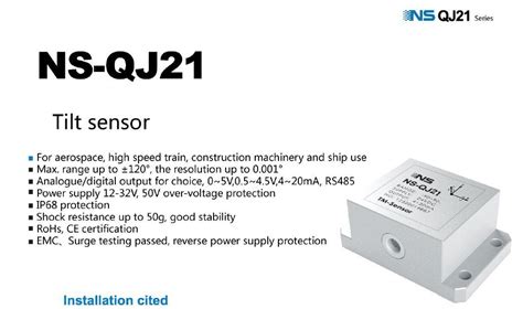 China High Precision Tilt Sensor For Inclination Monitoring Inclinometers China Dual Axis Tilt