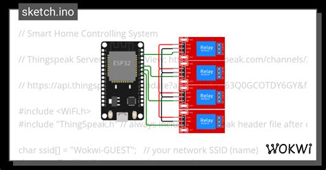 Smart Home Controlling System Wokwi Esp Stm Arduino Simulator