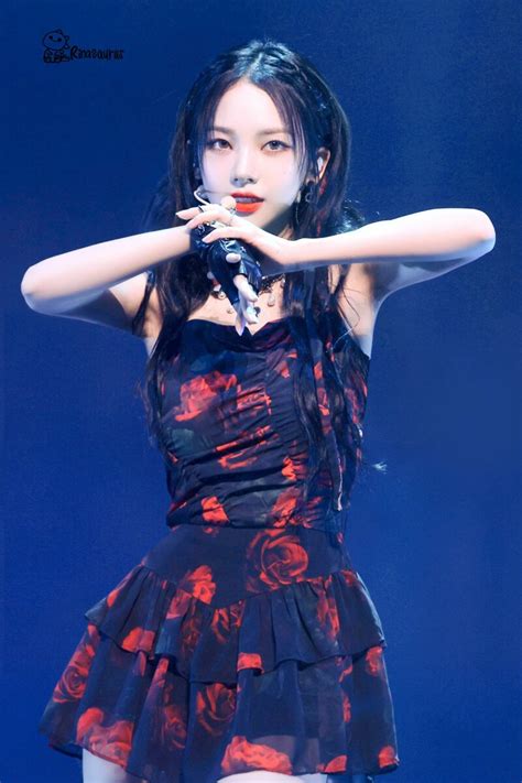 데이터 장미꽃 검정 원피스 카리나 에스파 덕질 Deokjil