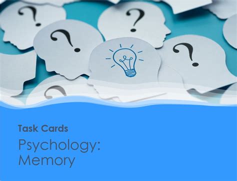 Psychology Memory Task Cards Made By Teachers