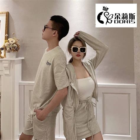 【doris朵莉斯服飾】現貨當天出8149戀愛最佳時光 約會一套搞定簡約字母情侶套裝組合彩色方塊0412 蝦皮購物