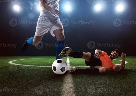 Soccer Conflict Scene Between Players At The Stadium 20628441 Stock