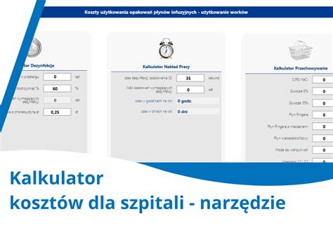 Kalkulator Kosztów Dla Szpitala Nowe Narzędzie Życie W Płynie