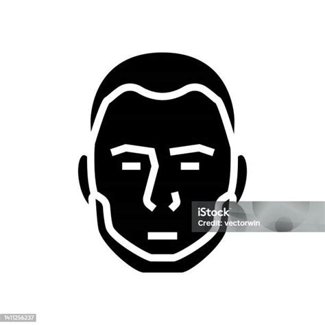 콧수염이없는 수염 수염 글리프 아이콘 벡터 일러스트 레이 션 남자에 대한 스톡 벡터 아트 및 기타 이미지 남자 만화 머리 Istock