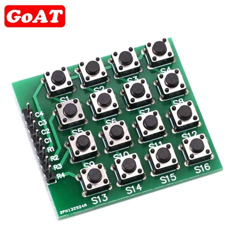 8pin 4x4 44 Matrix 16 Keys Button Keypad Keyboard Breadboard Module
