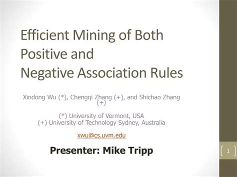ppt efficient mining of both positive and negative association rules