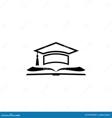Graduated Open Book Icon For Web Design Isolated On White Background Stock Vector Illustration