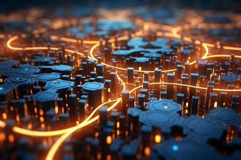 Premium Photo Abstract Representation Of A Data Flow Process Generative Ai