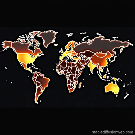 Glowing Flags Islamic Nations World Map Stable Diffusion Online