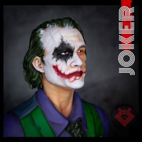 Бюст The Dark Knight Joker Heath Ledger Хит Леджер Купить в