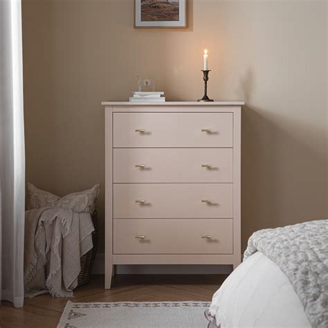 Oakham Chest Of 4 Drawers Nude Pink Daals