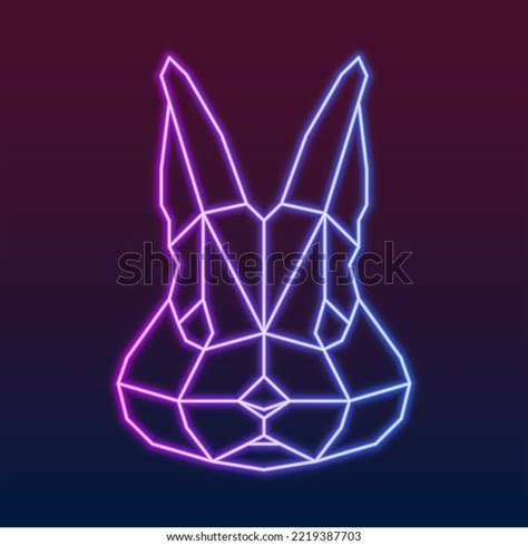 Vector Illustration Geometric Symmetrical Rabbit Bunny Stock Vector