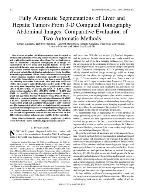 Pdf Fully Automatic Segmentations Of Liver And Hepatic Tumors From 3