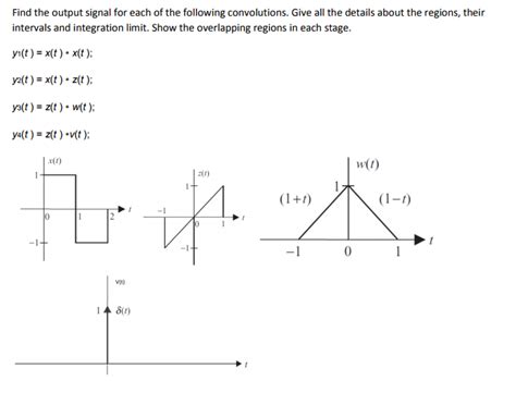 Solved Find The Output Signal For Each Of The Following Chegg