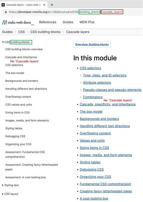 an article doesn t appear in the table of contents of css tutorial