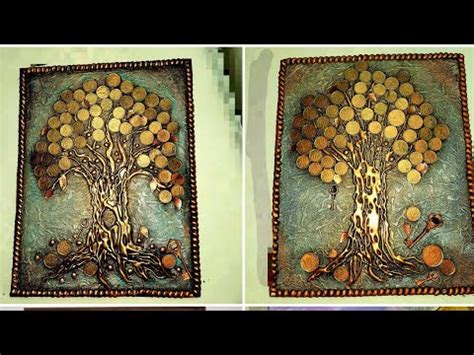 Панно из монет - оберег своими руками. Денежное дерево 🌳 - YouTube