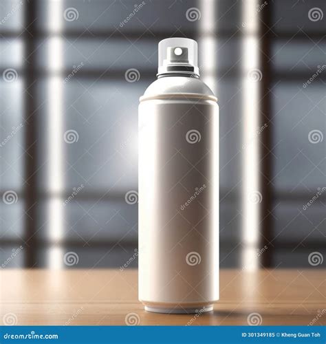 Aerosol Spray Can Empty Blank Generic Product Packaging Mockup Stock