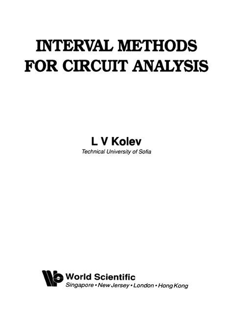 Advanced Series On Circuits And Systems 1 L V Kolev Interval