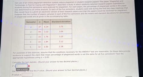 Solved Can Use Of An Online Plagiarism Detection System
