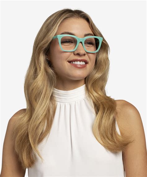 Lunar Square Green Full Rim Eyeglasses Eyebuydirect Canada