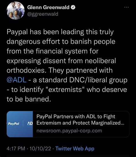 Paypal Has Partnered With The Hyper Partisan Adl To Censor Wrongthink