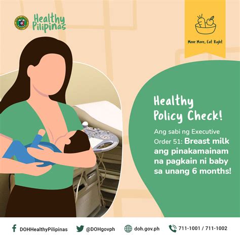 Healthypolicycheck 👀 Mayroon Tayong Executive Order 51 O Milk Code