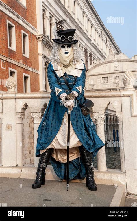 VENICE ITALY Febrary 17 2023 The Masks Of The Venice Carnival 2023
