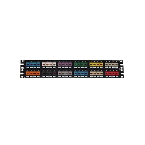 Patch Panel Unloaded 24 Port Mini Com Modular Flush Mount Supplied With Rear Mounted