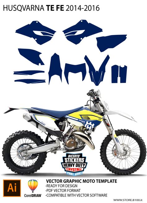 Graphics Template Husqvarna Te Fe 2014 2016 Husqvarna Offroad Vector