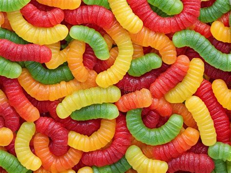 realistic gummy worms background wallpaper stock illustration
