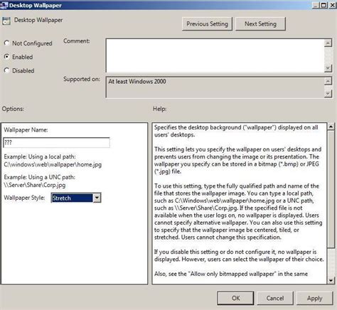 Group Policy Lock Pc Disable Screen Savers And Set Background Image