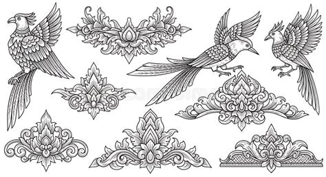 Thai Bird Tattoo Stock Illustrations 260 Thai Bird Tattoo Stock