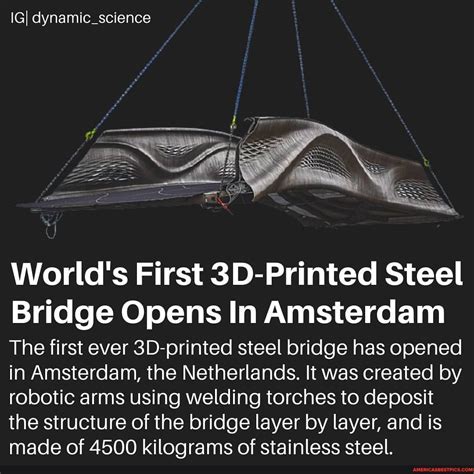Igi Dynamicscience Worlds First 3d Printed Steel Bridge Opens In