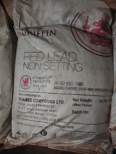 Grade Standard Industrial Grade Red Lead Monoxide Packaging Size 25