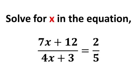 Rational Equation Example 1 Tagalog Youtube