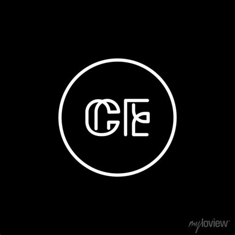 Ce Logo Ce Icon Ce Vector Ce Monogram Ce Letter Ce Minimalist • Wall Stickers Wallpaper Vector