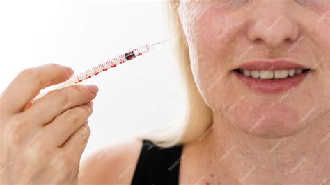 Premium Photo Real Skin Biorevitalization On White Background Traces