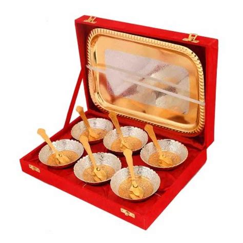 German Silver Bowl Set With Spoon At Rs 625 Set Silver Plated Bowl