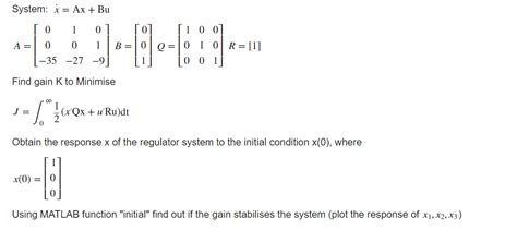 Solved System X Ax Bu Chegg