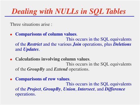 Ppt Nulls And Outer Joins Powerpoint Presentation Free Download Id5473266