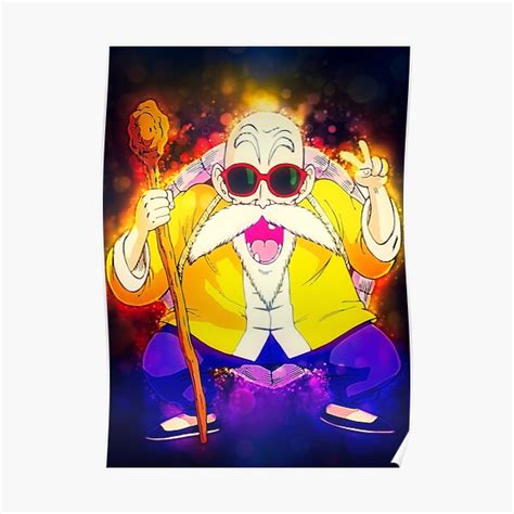 Master Roshi Dragon Ball Fanart Poster For Sale By Spacefoxart