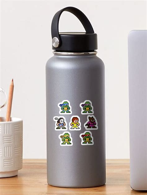 8 Bit Tmnt Sticker Set Sticker For Sale By 8 Bit Hero Redbubble