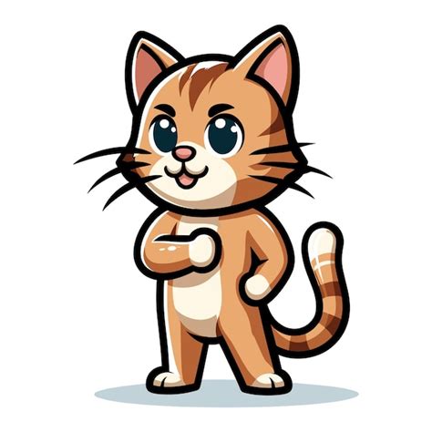Premium Vector Cute Adorable Cat Cartoon Character Vector