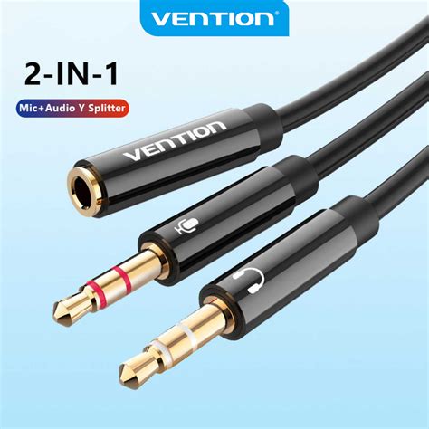 Vention Audio Splitter Headphone Adapter Aux Cable For Computer Mic Y